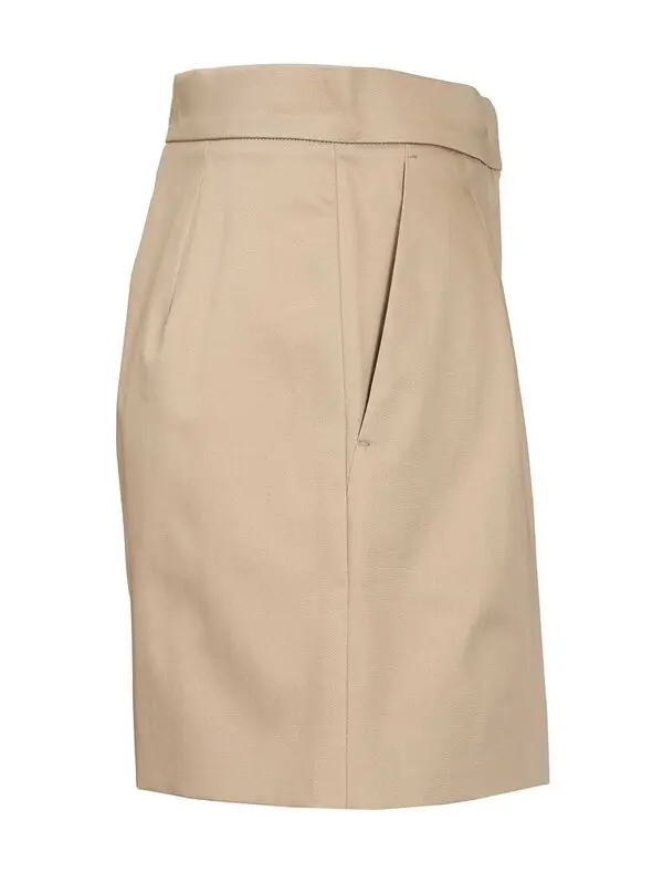 Max Mara Stretch Cotton Satin Shorts