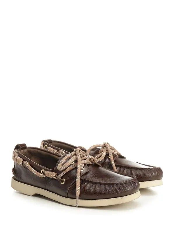 GOLDEN GOOSE Cruise Moccasin In Shiny Wrinkled Leather