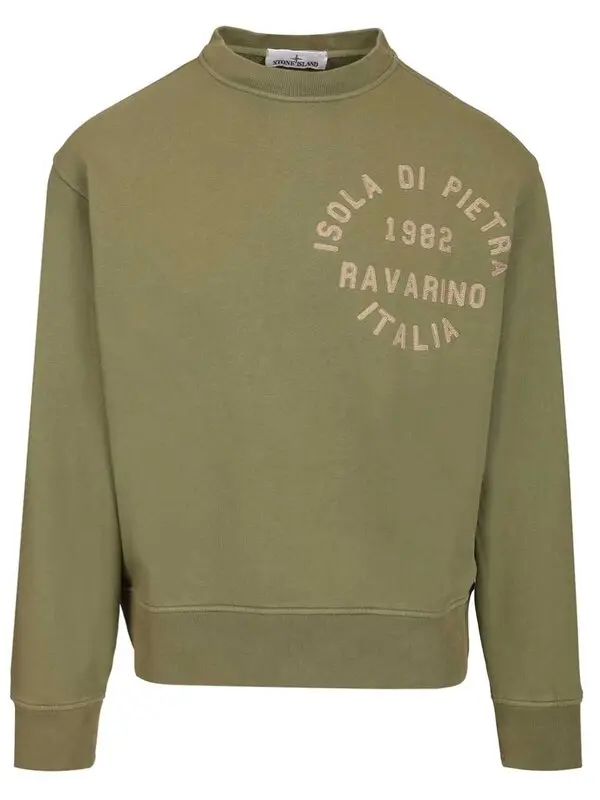 Stone Island Organic Cotton Crewneck Sweatshirt
