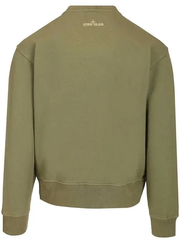 Stone Island Organic Cotton Crewneck Sweatshirt