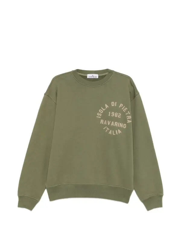 Stone Island Organic Cotton Crewneck Sweatshirt
