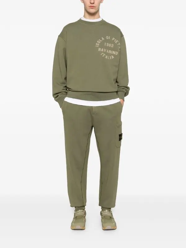 Stone Island Organic Cotton Crewneck Sweatshirt