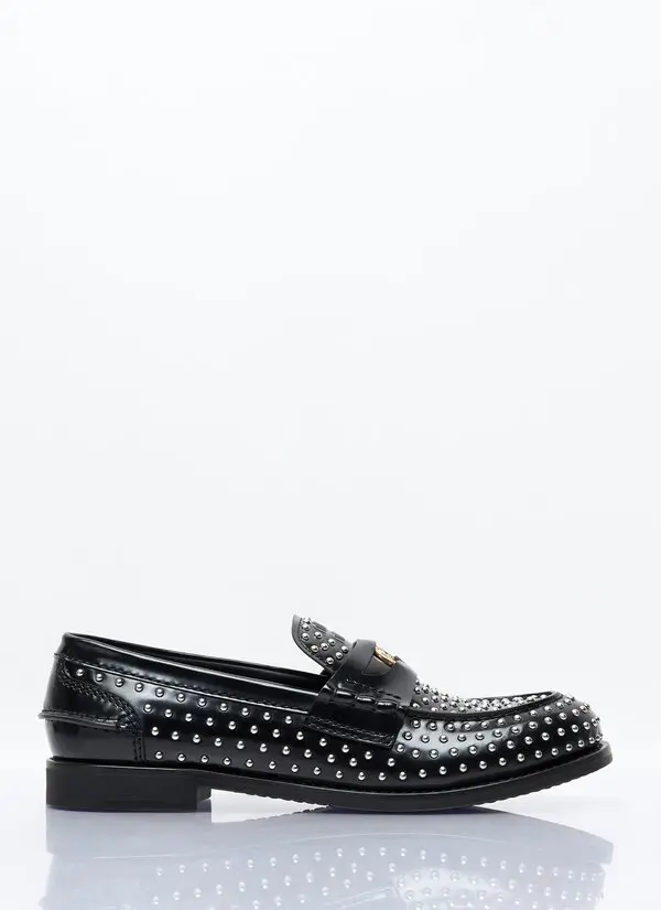 Miu Miu Studded Leather Loafers