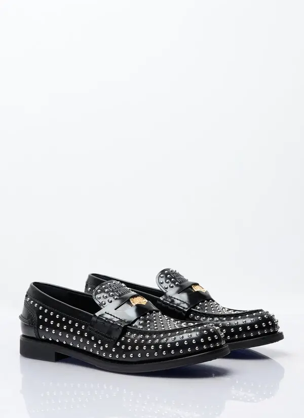 Miu Miu Studded Leather Loafers