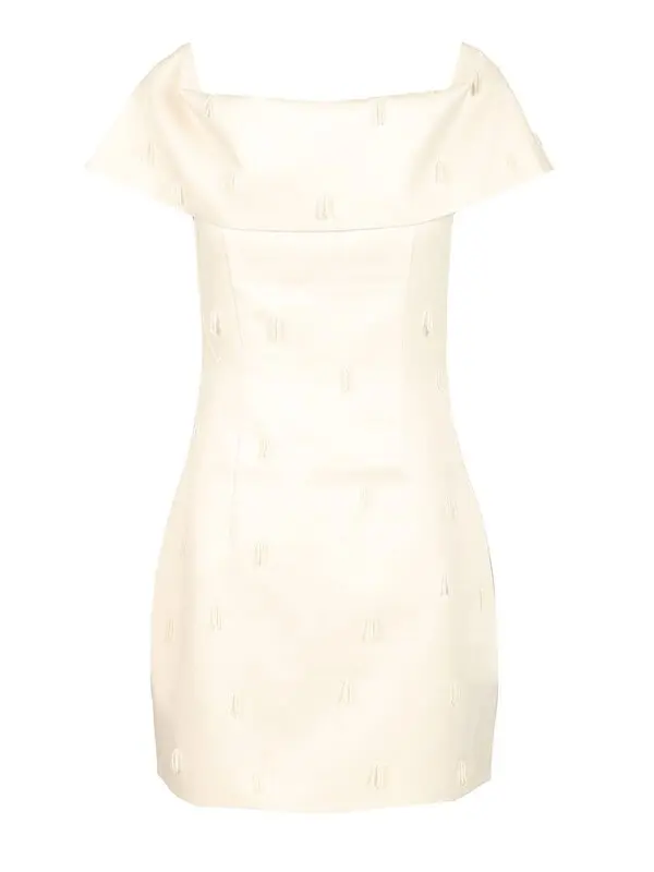 ROTATE BY BIRGER CHRISTENSEN Satin Beaded Mini Dress