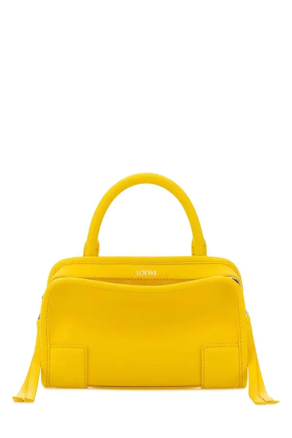 Loewe Leather Mini Amazona Handbag - Yellow