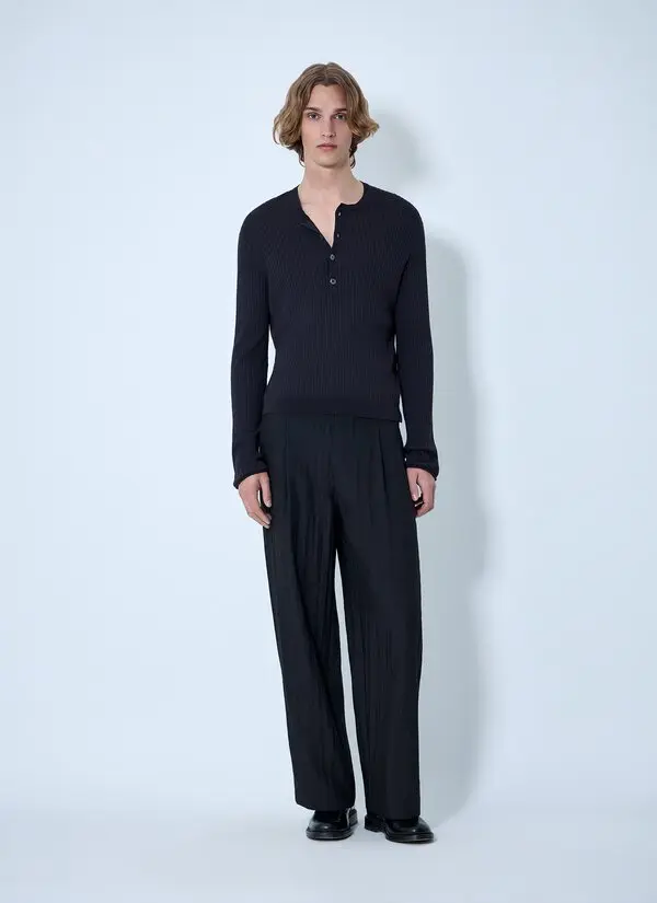 Our Legacy Fine Knit Cotton Crepe Henley