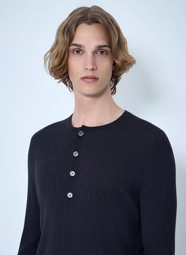 Our Legacy Fine Knit Cotton Crepe Henley
