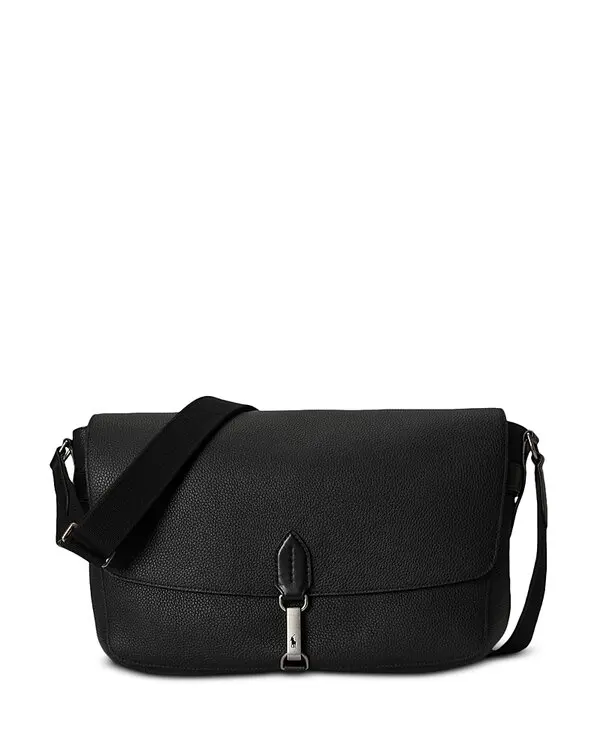 Polo Ralph Lauren Polo Id Pebble Leather Messenger Bag