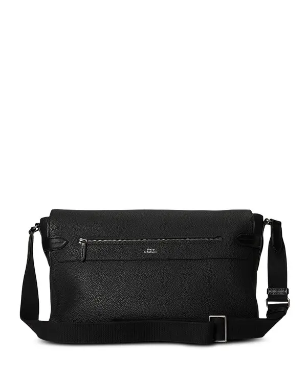 Polo Ralph Lauren Polo Id Pebble Leather Messenger Bag