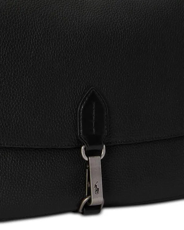 Polo Ralph Lauren Polo Id Pebble Leather Messenger Bag