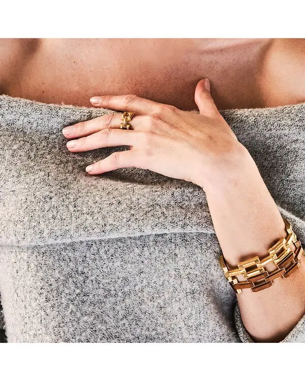 CAPUCINE DE WULF Pathway Ring In 18k Plated