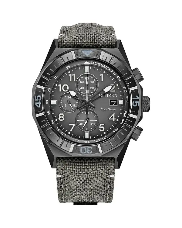 Citizen Nighthawk Chronograph Strap Watch - Gray