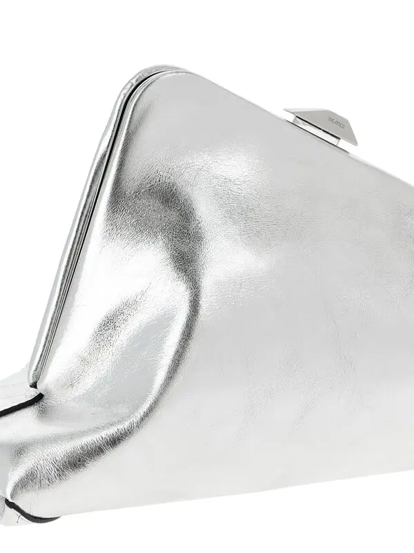 Attico Day Off Small Laminated Leather Clutch