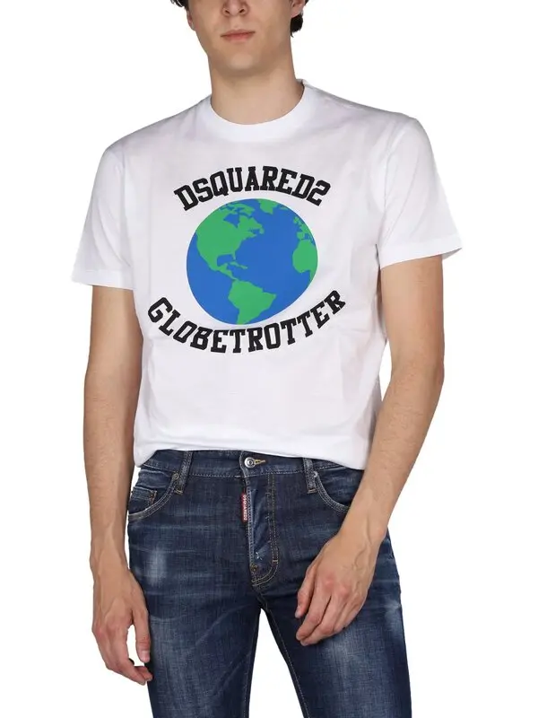 Dsquared2 Globetrotter T-shirt With Print