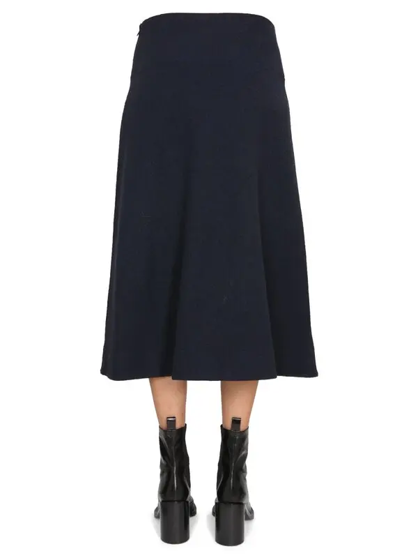 JIL SANDER Wool Flared Skirt