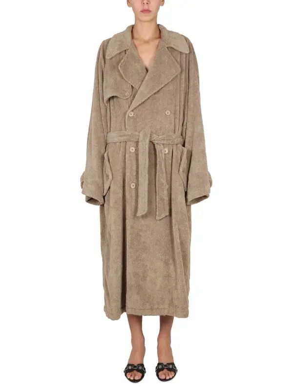 Balenciaga Towel Trench Coat - Cream
