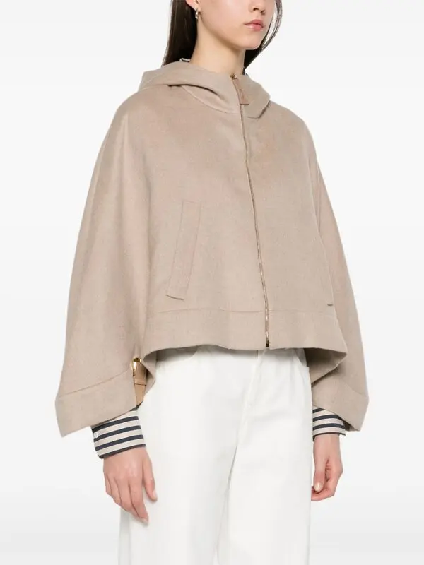 Max Mara Wool Hooded Cape
