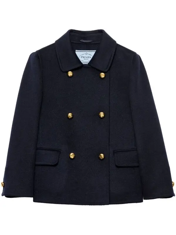 Prada Cashgora Double-breasted Jacket