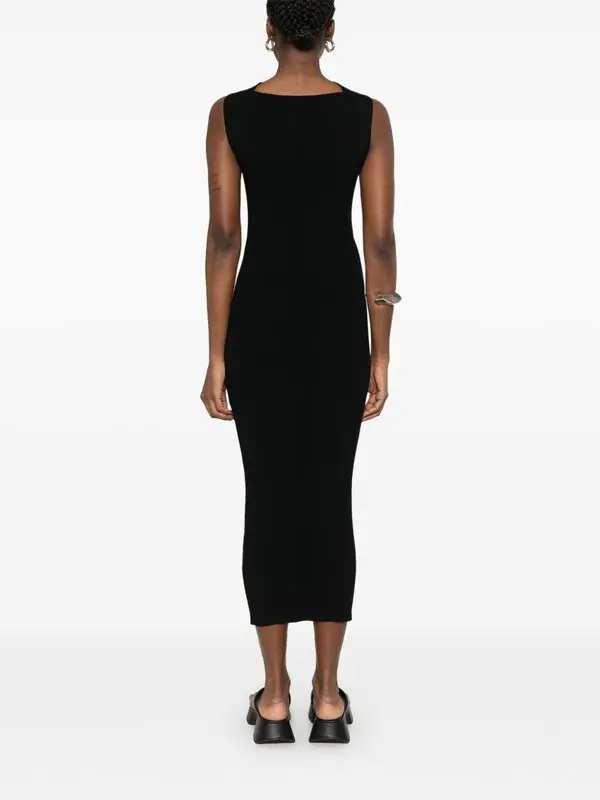Rick Owens Ribbed Knitted Long Dress