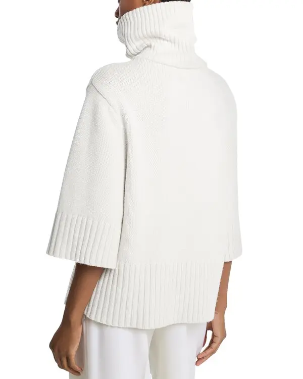Michael Kors Cashmere Funnel Neck Top - Ivory