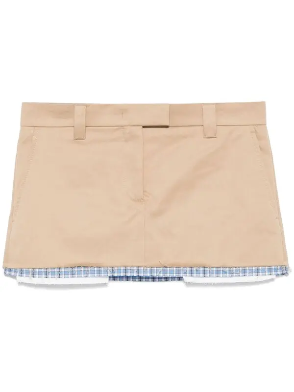 Miu Miu Cotton Mini Skirt - Multicolor