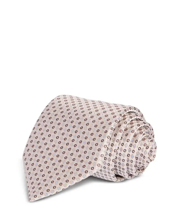 BOSS Classic Dot Tie - Open White