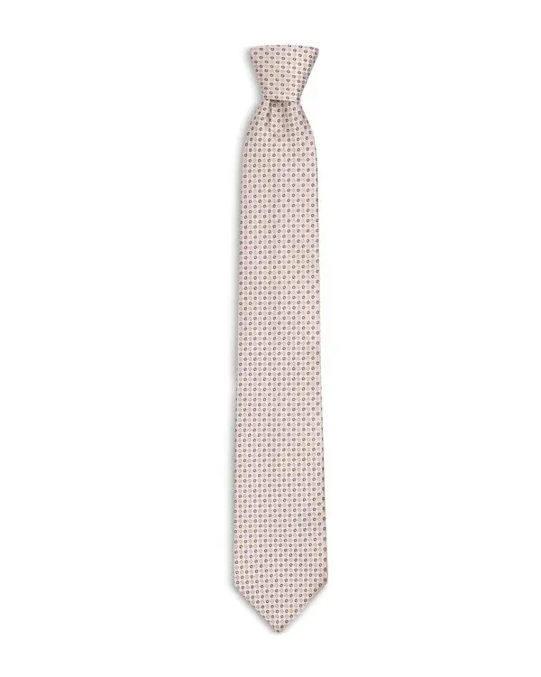 BOSS Classic Dot Tie - Open White