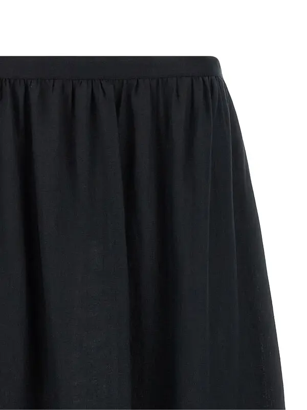 Kiton Fringed Linen Skirt