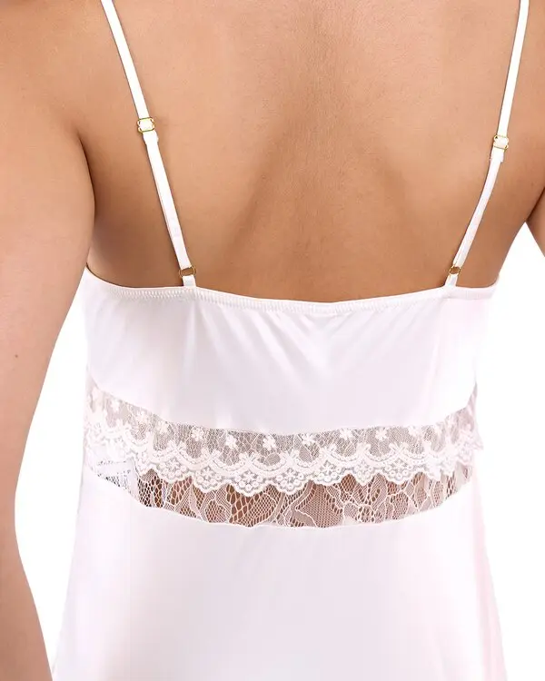 Flora Nikrooz Skyler Lace Trim Satin Gown
