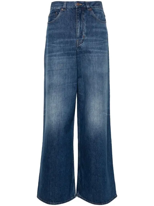 Chloé Cotton Wide-leg Denim Jeans - Multicolor