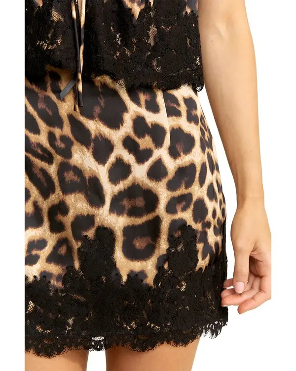 ELEVATOR DISCO Charlotte Lace Trim Mini Skirt