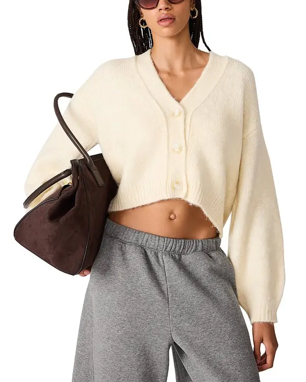 Steve Madden Mica V-neck Button-front Sweater