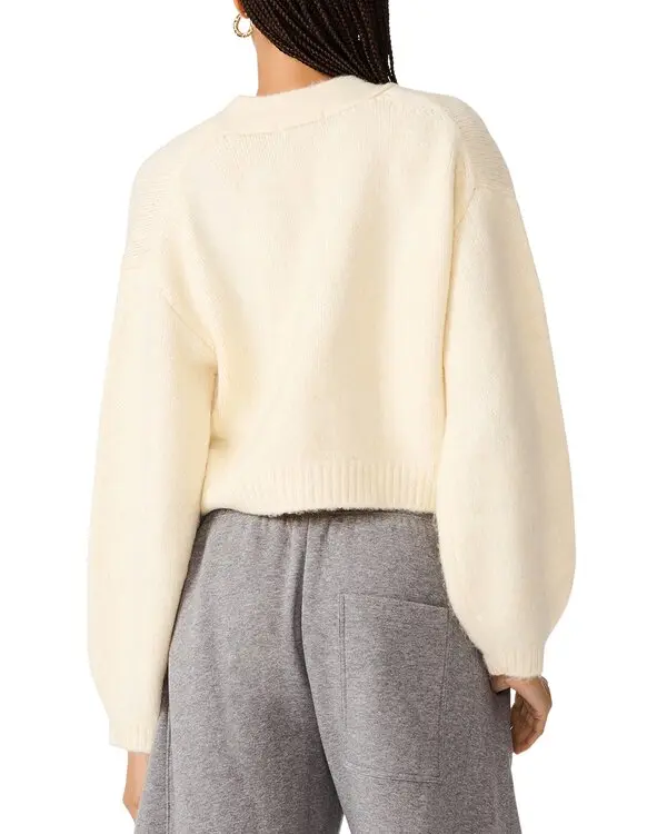 Steve Madden Mica V-neck Button-front Sweater