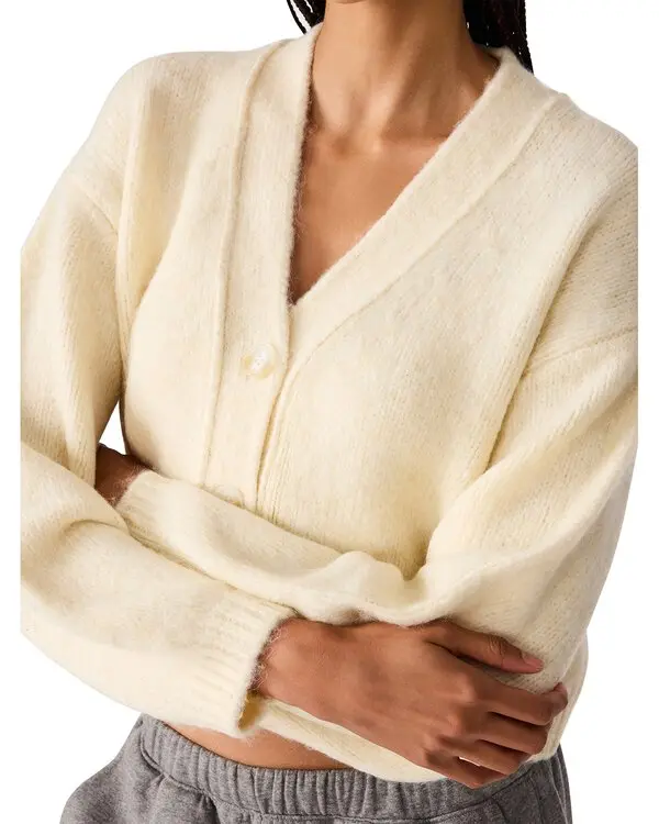 Steve Madden Mica V-neck Button-front Sweater