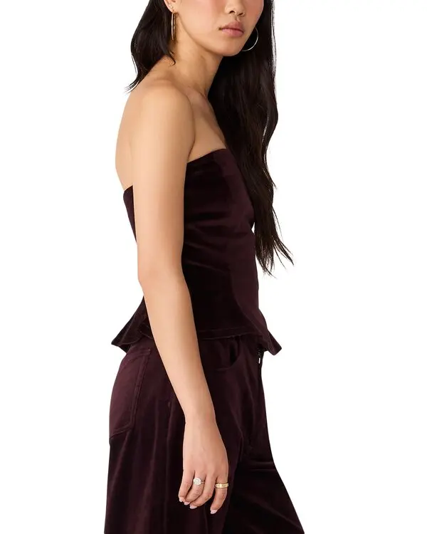 Steve Madden Dawnette Strapless Peplum Top