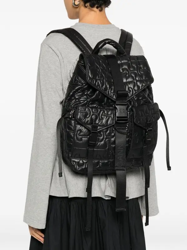 GANNI Quilted Nylon Backpack