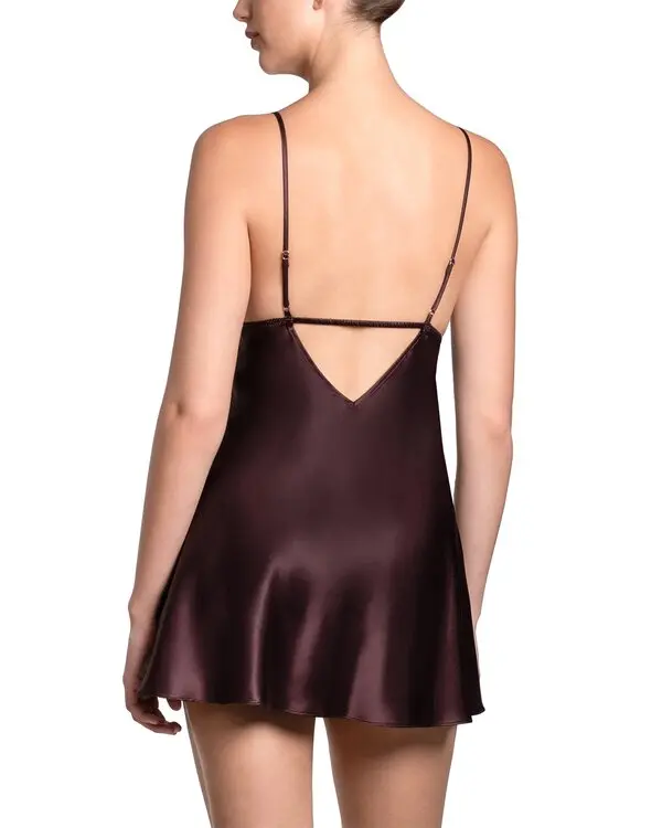 IN BLOOM BY JONQUIL Satin Lace Cup Chemise - Chocolate