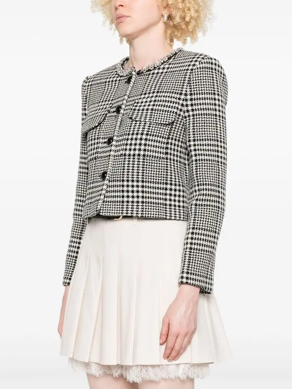 SELF-PORTRAIT Wool Blend Checked Jacket