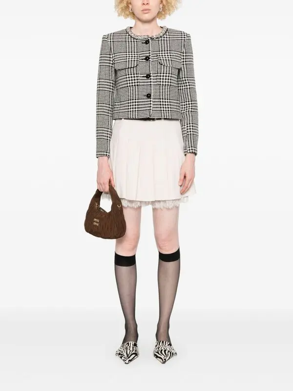 SELF-PORTRAIT Wool Blend Checked Jacket