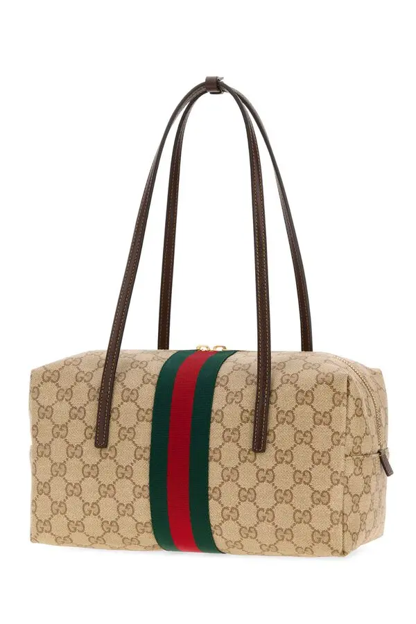 Gucci Gg Canvas Medium Melrose Shoulder Bag