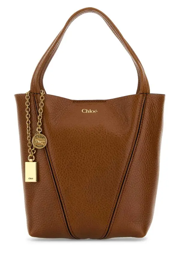 Chloé Leather Small Spin Shopping Bag