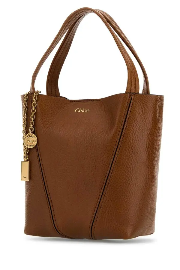 Chloé Leather Small Spin Shopping Bag
