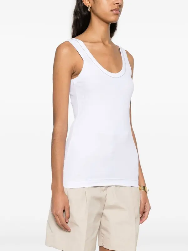 Brunello Cucinelli Sleeveless Scoop Neck Blouse