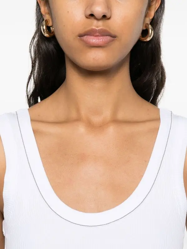 Brunello Cucinelli Sleeveless Scoop Neck Blouse