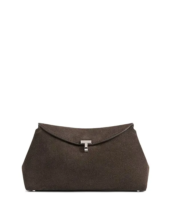 TOTEME T-lock Suede Convertible Clutch