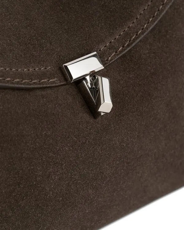 TOTEME T-lock Suede Convertible Clutch