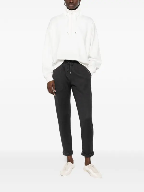 Brunello Cucinelli Cotton And Silk Blend Trousers