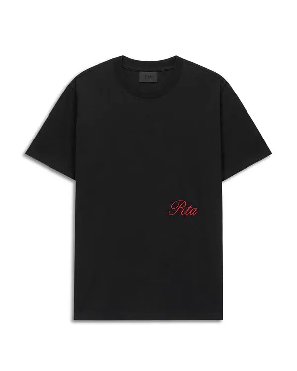 RtA Liam Script Short Sleeve Cotton Tee