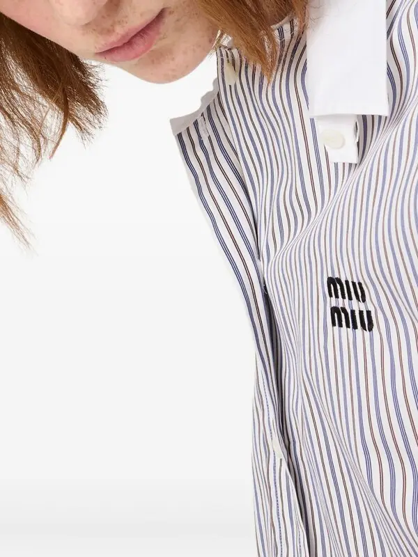 Miu Miu Striped Cotton Shirt